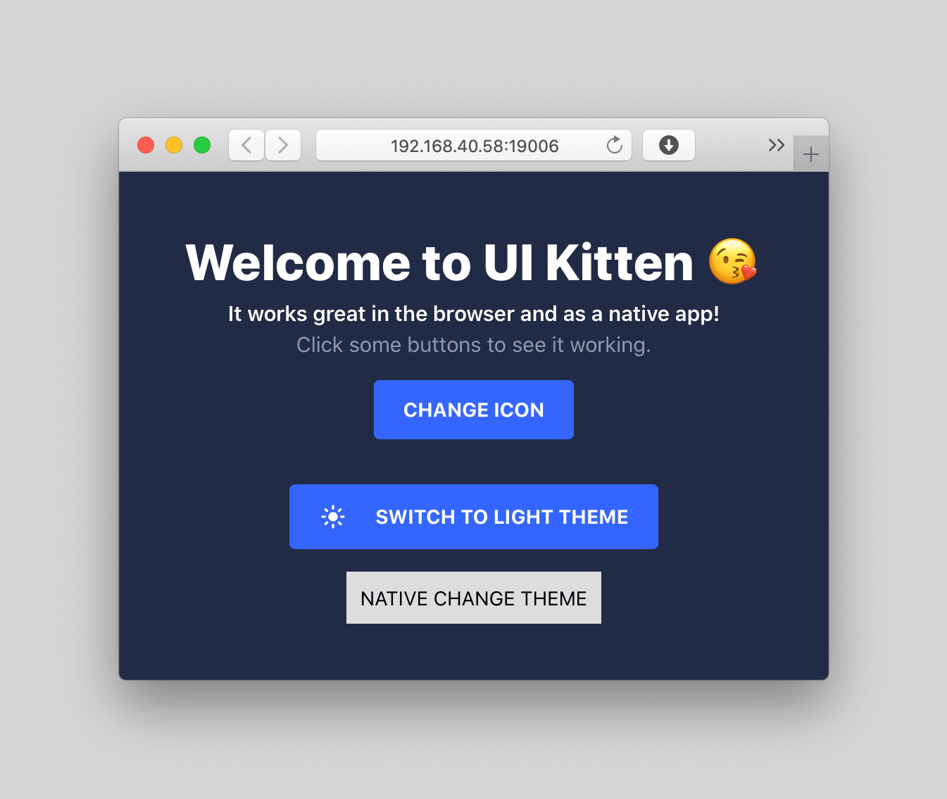 Develop Universal React Native Apps with UI Kitten & Expo for Web